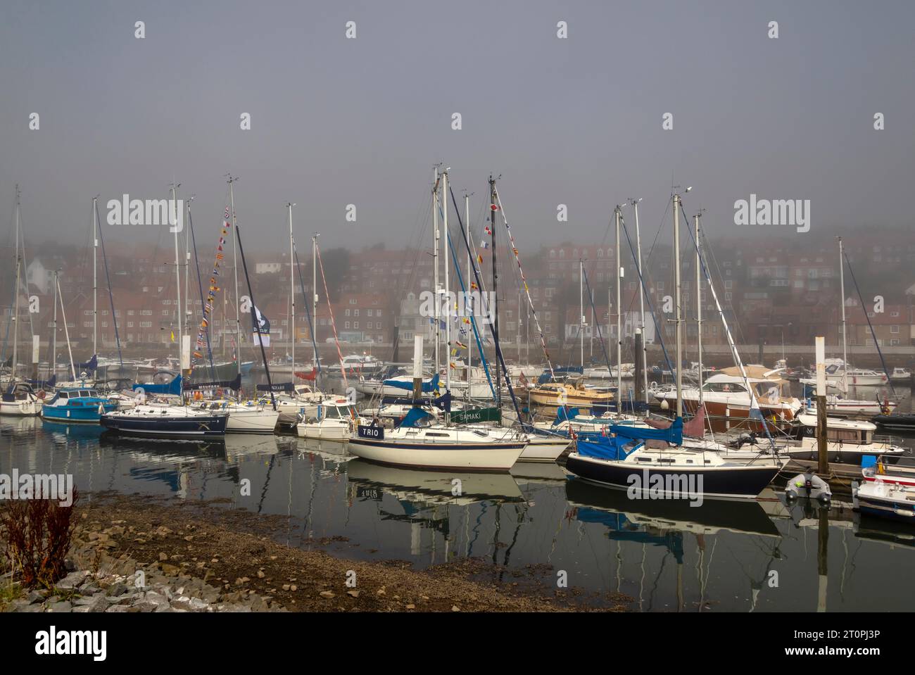 Whitby is a seaside town in Yorkshire, northern England, split by the ...