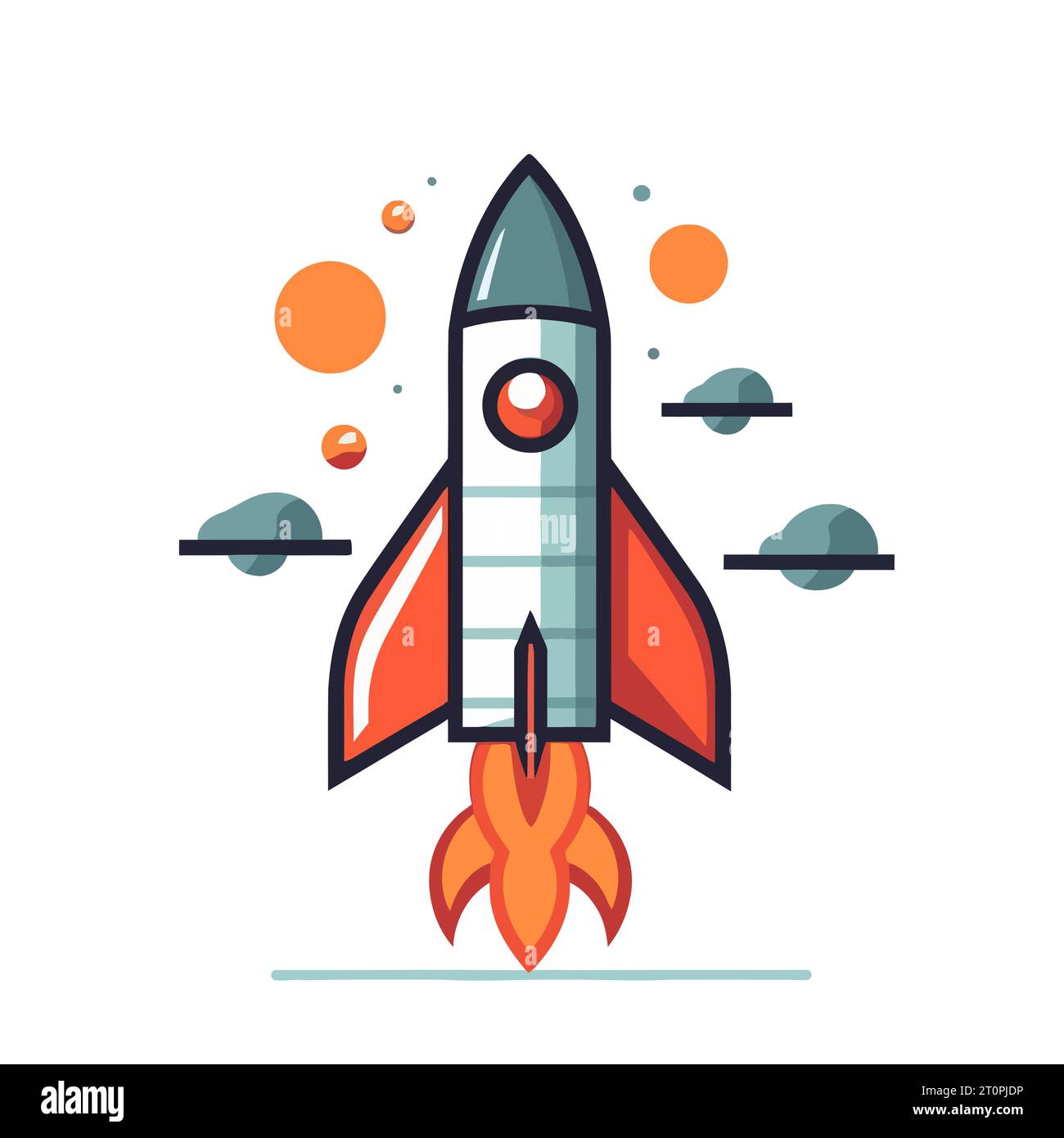Rocket icon. Space rocket launch. Spaceship image. Vector illustration ...