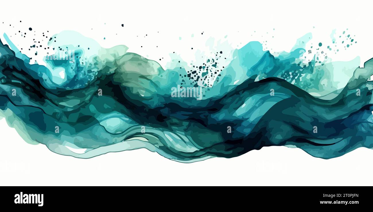 Beautiful watercolor background. Abstract turquoise watercolor painting ...