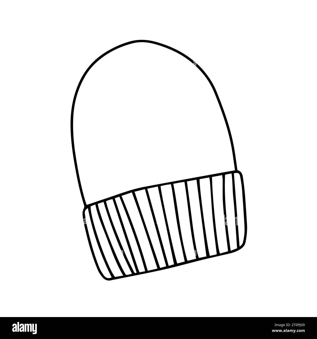 Winter beanie icon outline Cut Out Stock Images & Pictures - Alamy
