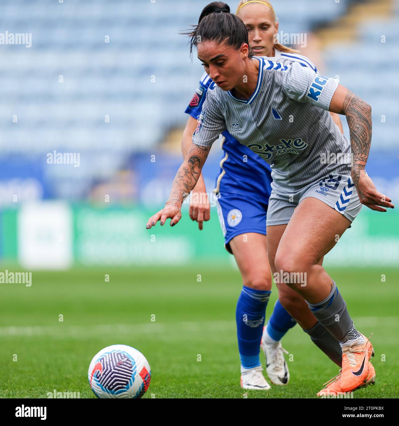 Leicester, UK. 08th Oct, 2023. Everton's Martina Piemonte in attacking ...