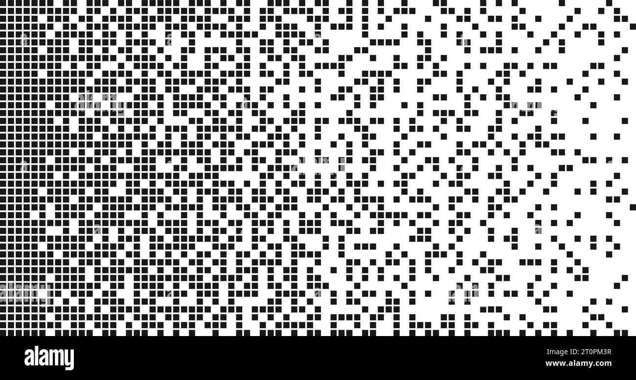 Simple black pixel mosaic texture, decay effect background ...