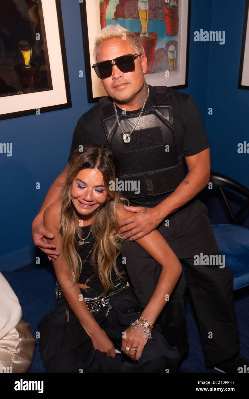 Libbie Mugrabi and Bobby Vaughn attends the party for George Wayne's Downtown 100 2023 at DOM ...