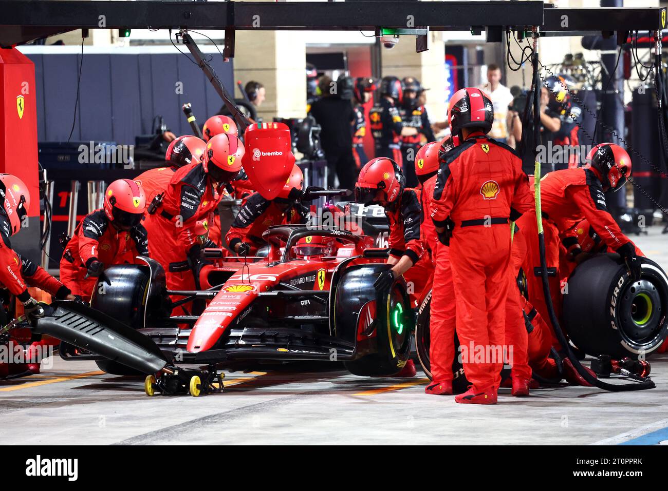 Doha, Qatar. 08th Oct, 2023. Charles Leclerc (MON) Ferrari SF-23 makes ...