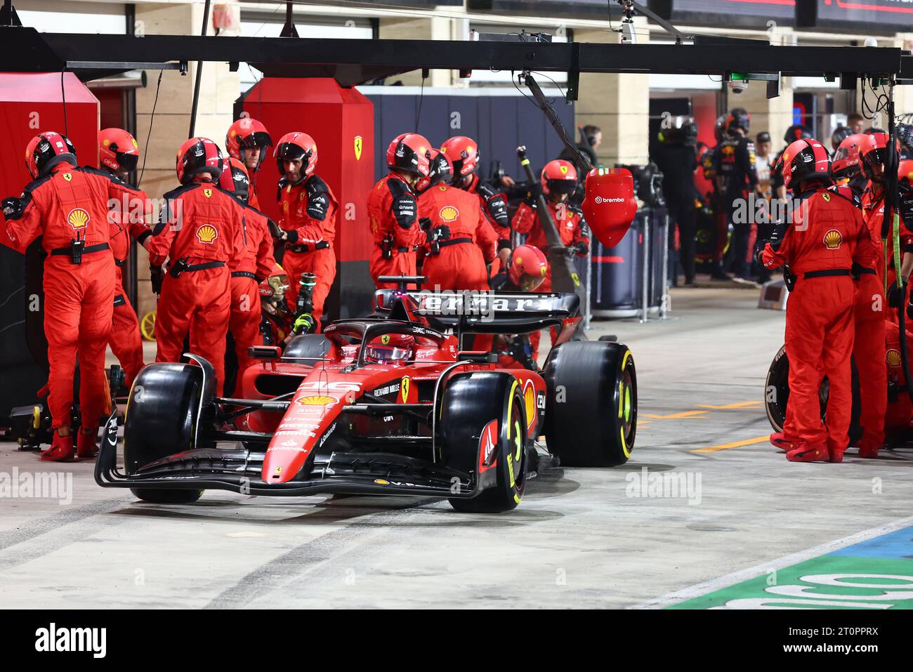 Doha, Qatar. 08th Oct, 2023. Charles Leclerc (MON) Ferrari SF-23 makes ...