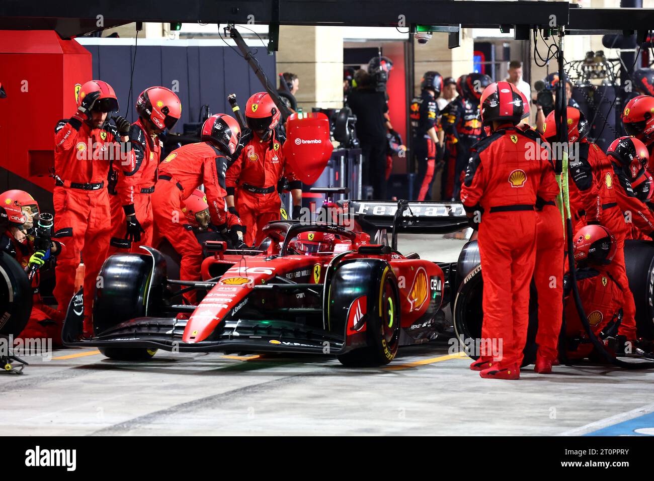 Doha, Qatar. 08th Oct, 2023. Charles Leclerc (MON) Ferrari SF-23 makes ...
