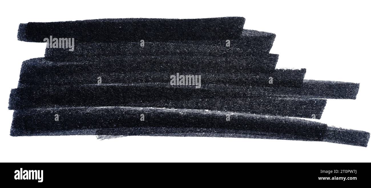 Sample of black marker on a white background, stripes Stock Photo - Alamy