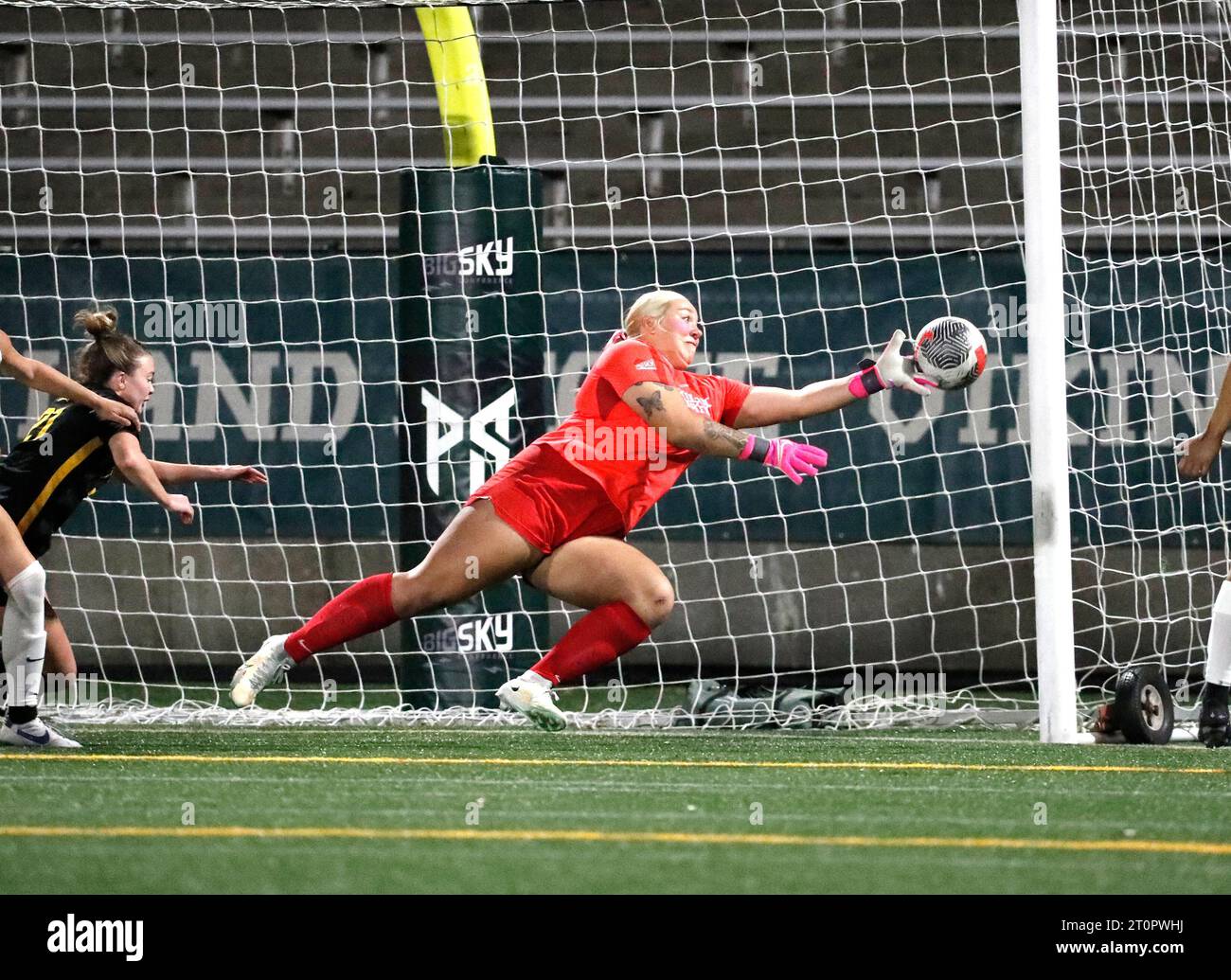 October 6, 2023: Portland St. goalkeeper Natalie Cunningham (0) makes a ...