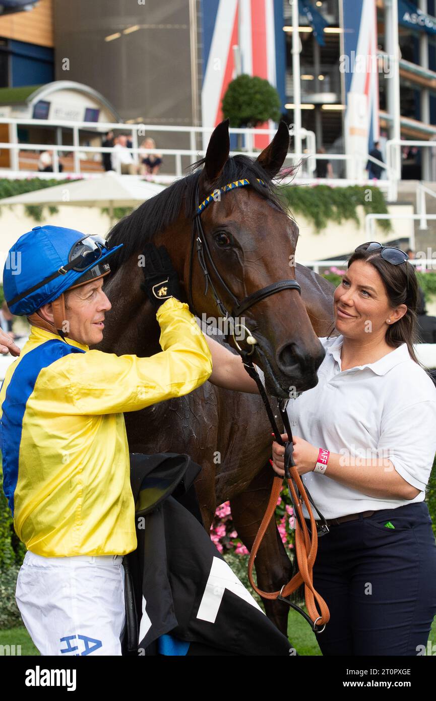 Ascot, Berkshire, UK. 7th October, 2023. Horse Cell Sa Beela ridden by ...