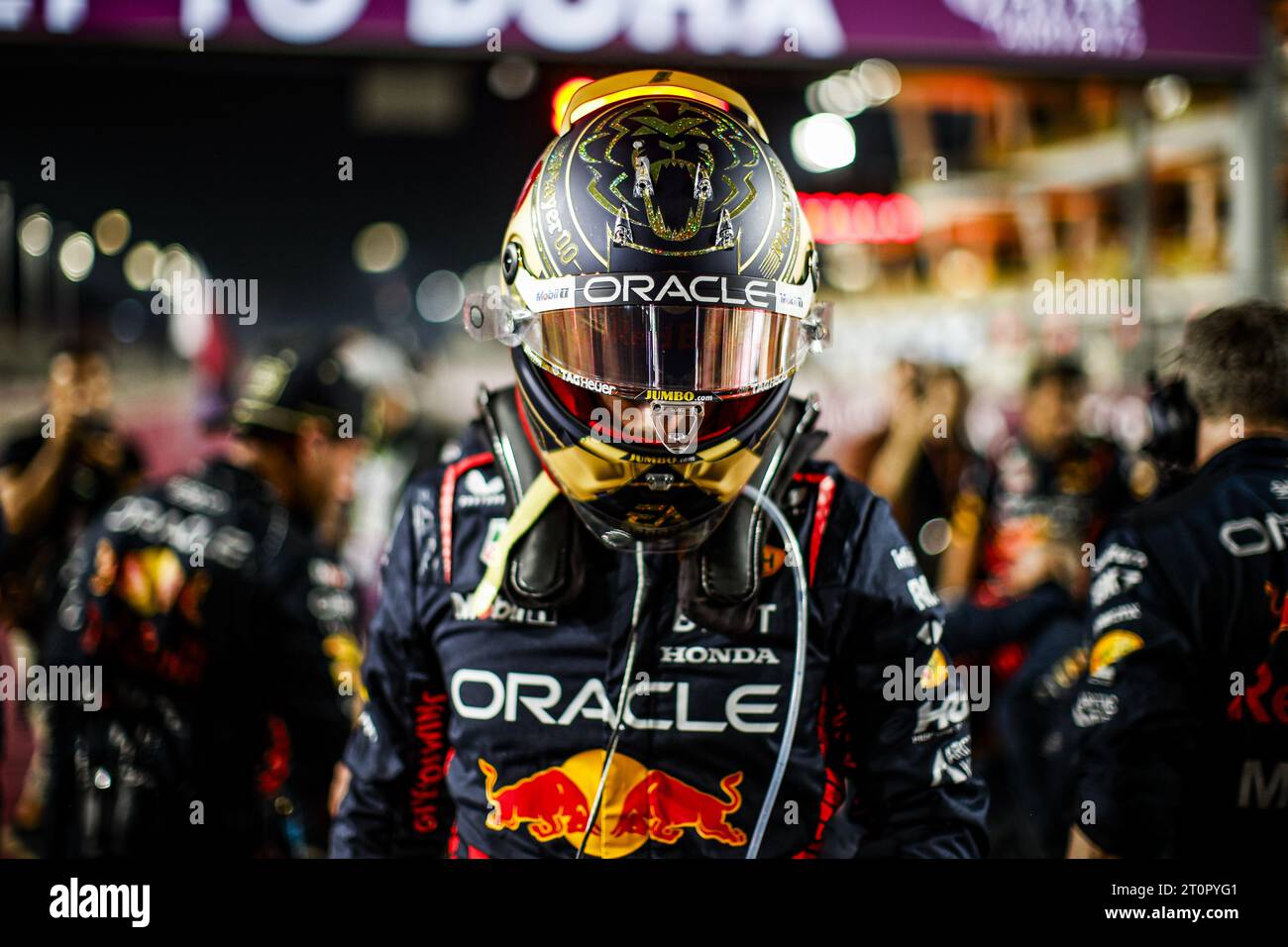 VERSTAPPEN Max (ned), Red Bull Racing RB19, portrait during the 2023 Formula 1 Qatar Grand Prix ...