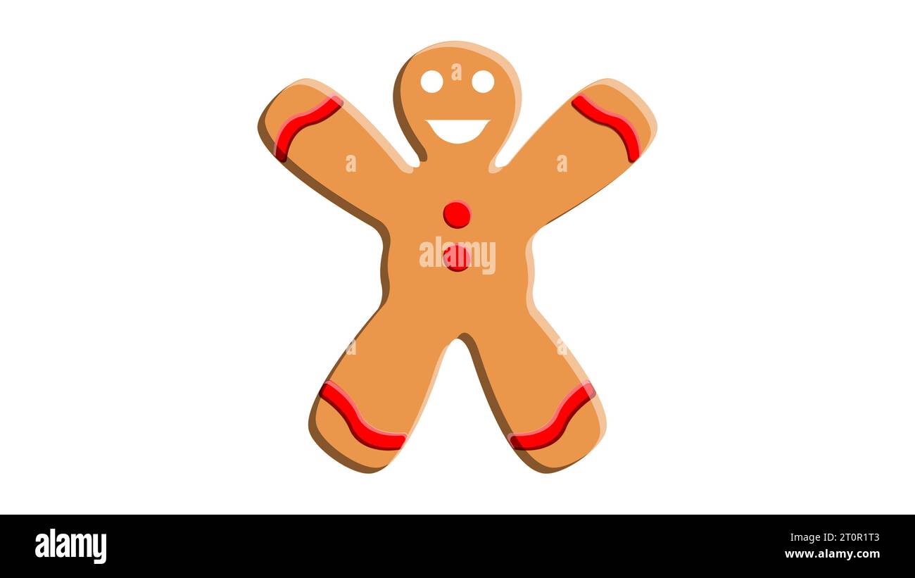 gingerbread icon vector illustration flat style design. isolated on ...