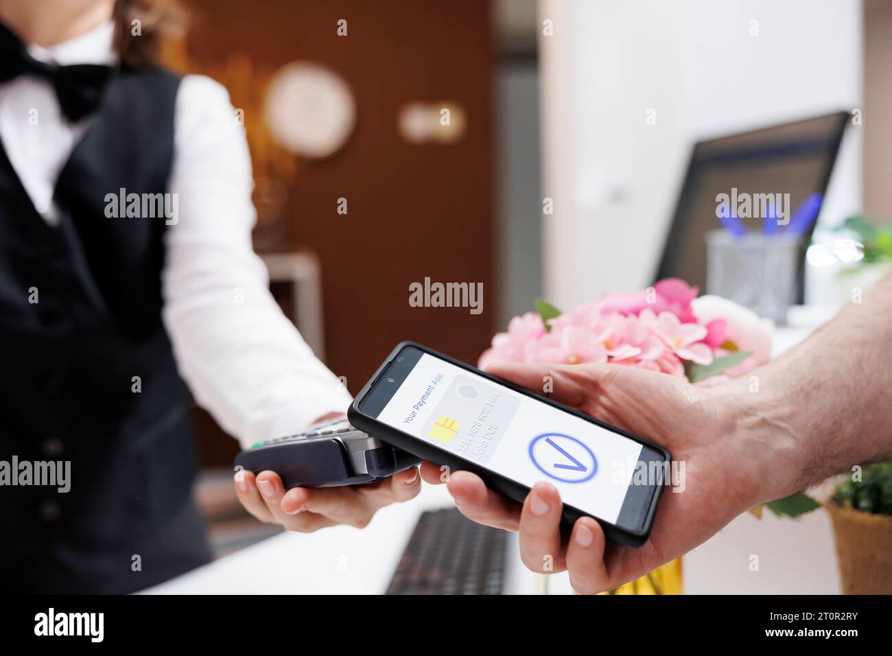 Close up shot guest paying hi-res stock photography and images - Alamy