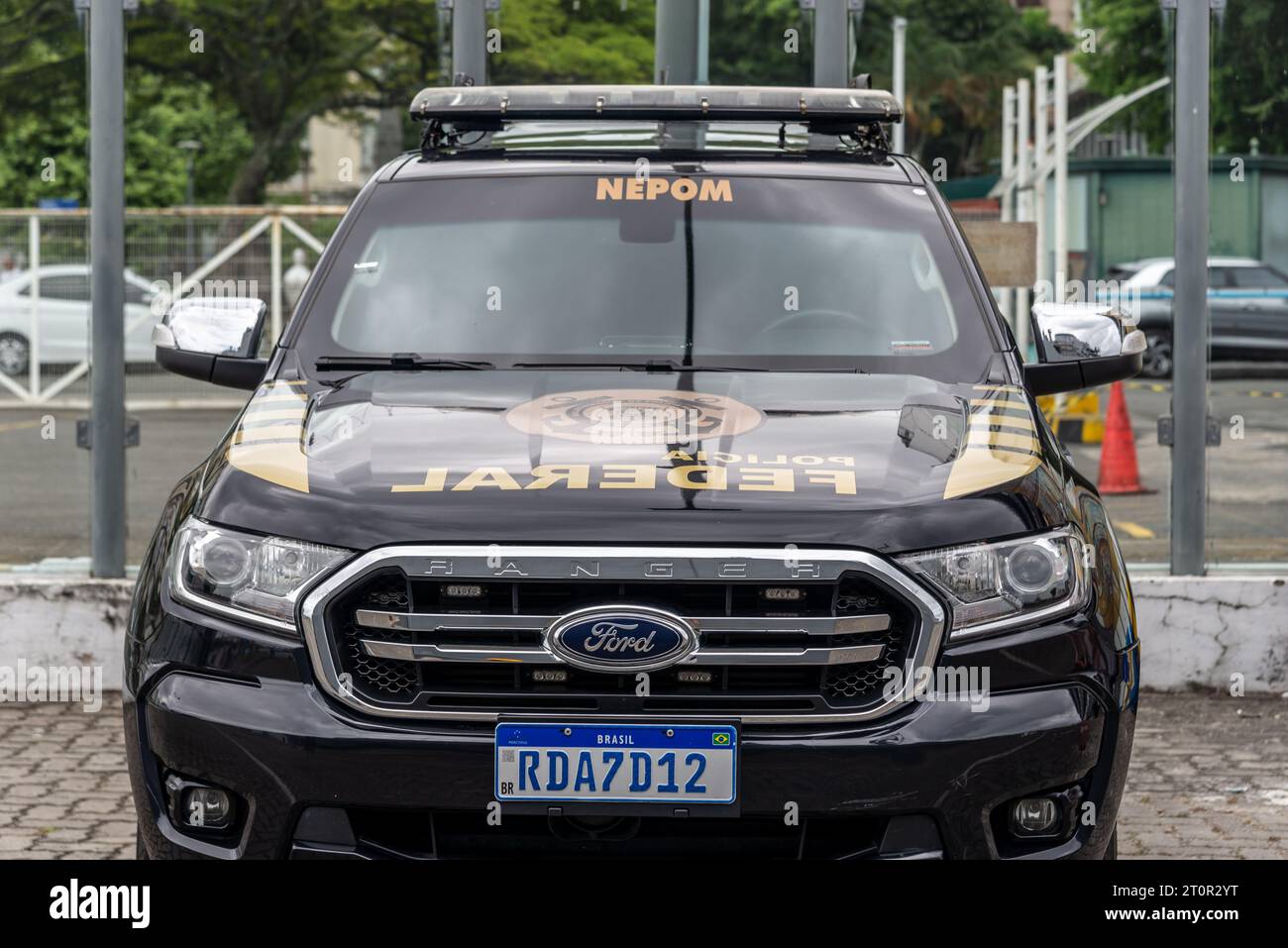 Salvador, Bahia, Brazil - October 08, 2023: Front view of a Ford ...