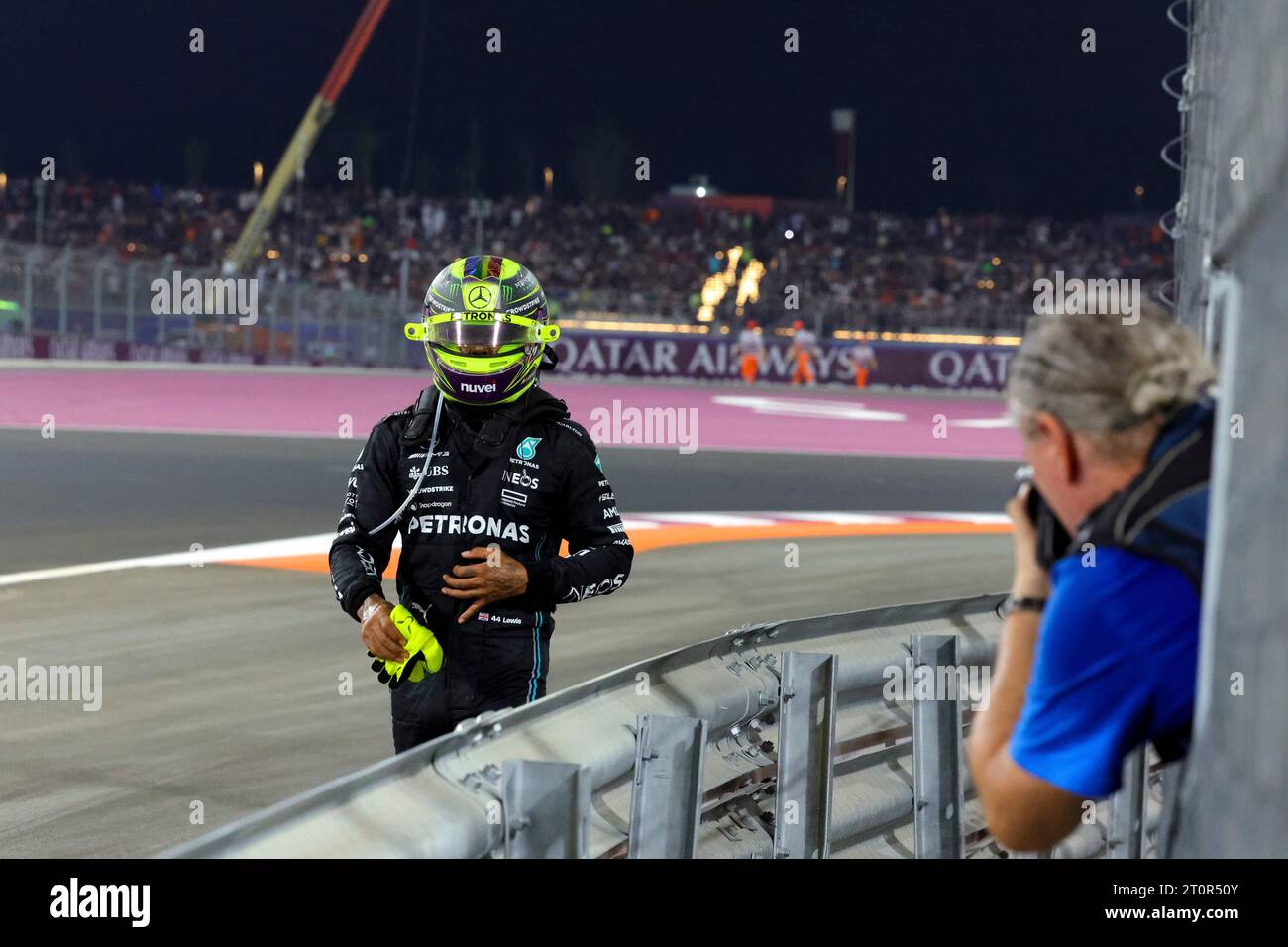 Doha, Qatar. 8th Oct, 2023. Start, #44 Lewis Hamilton (GBR, Mercedes ...