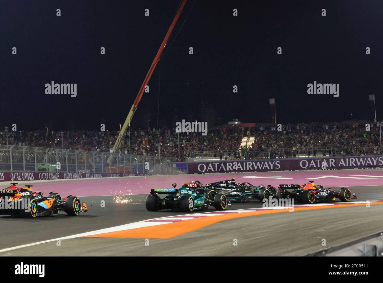 2023 qatar gp start crash hi-res stock photography and images - Alamy