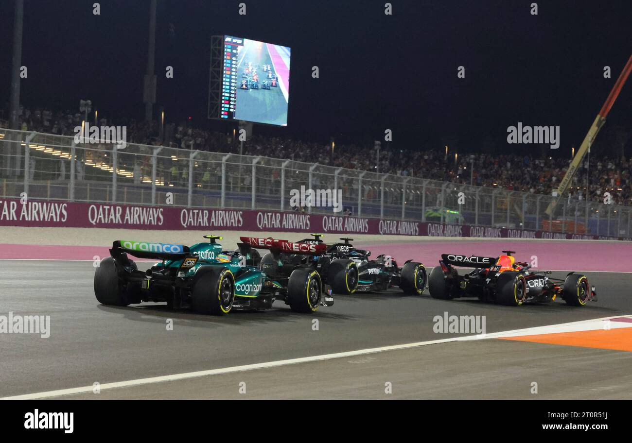 2023 qatar gp start crash hi-res stock photography and images - Alamy