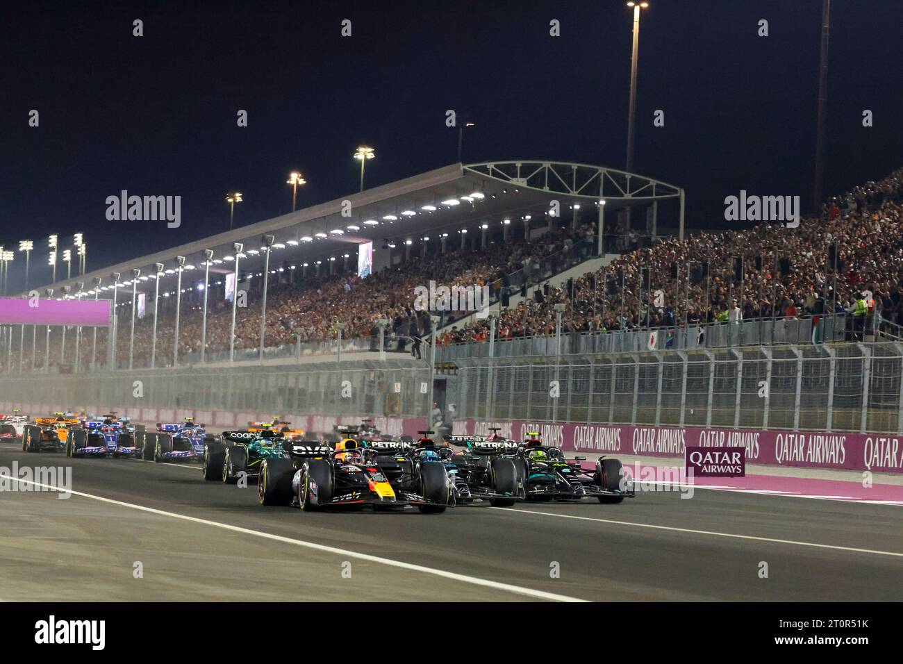 Doha, Qatar. 8th Oct, 2023. Start, #1 Max Verstappen (NLD, Oracle Red ...