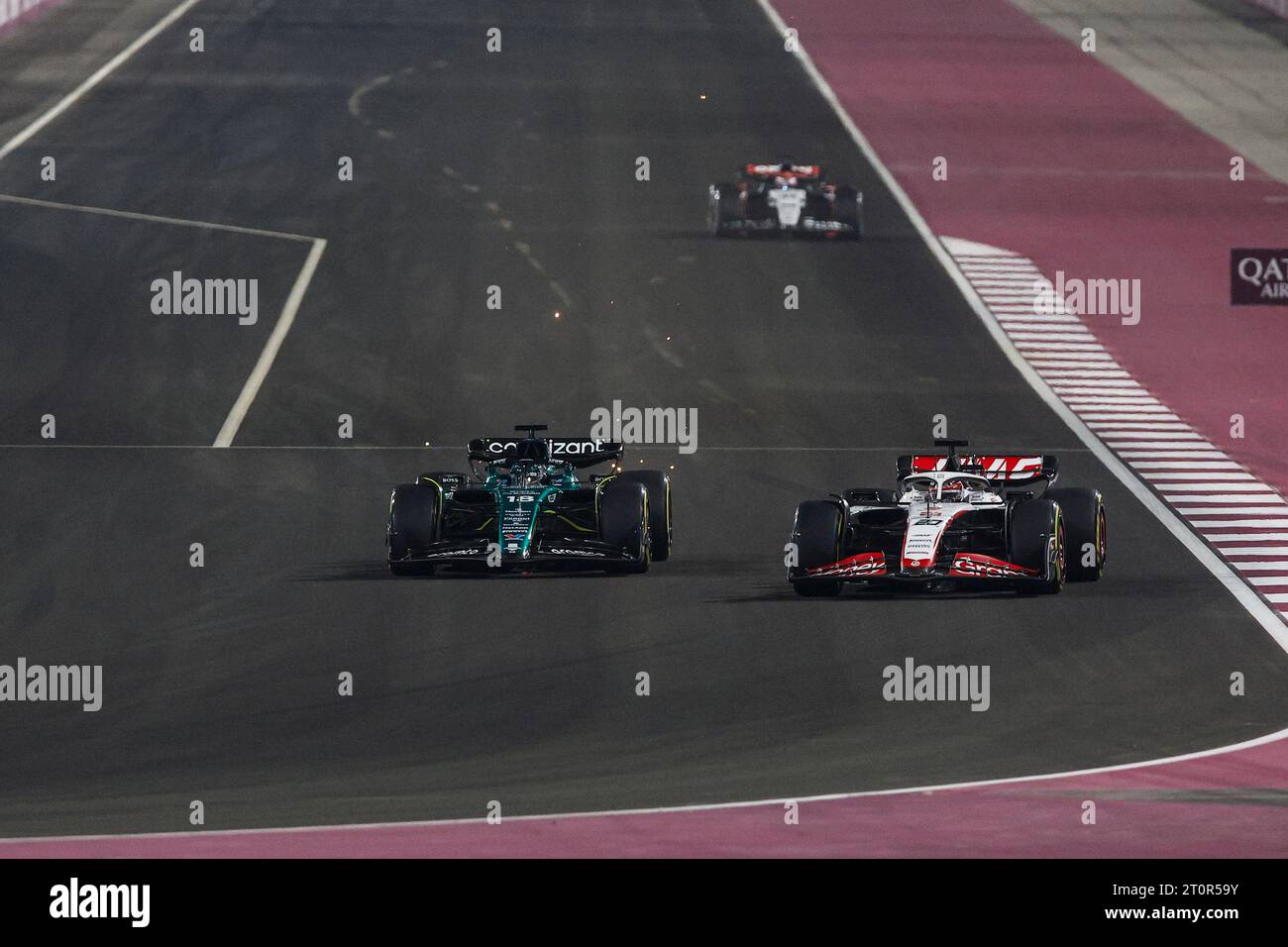 18 STROLL Lance (can), Aston Martin F1 Team AMR23, action 20 MAGNUSSEN ...