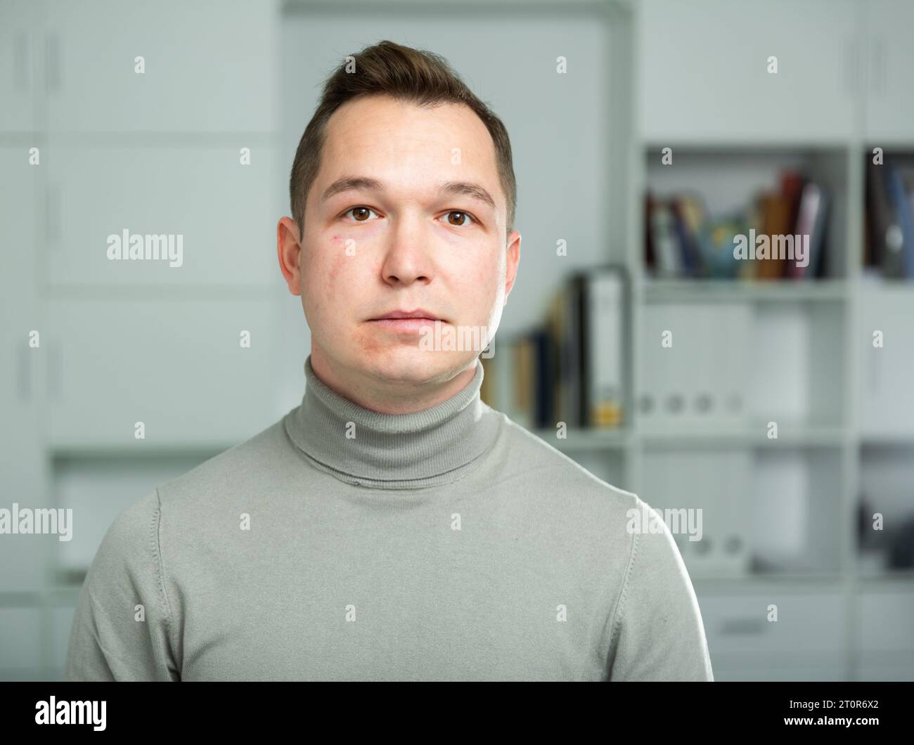Portrait of male office manager Stock Photo - Alamy