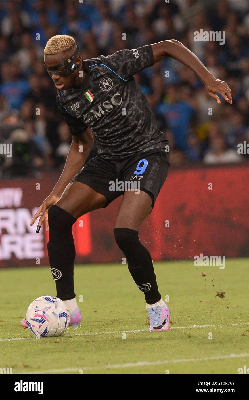 Naples, Italy. 08th Oct, 2023. Victor Osimen of SSC Napoli in action ...