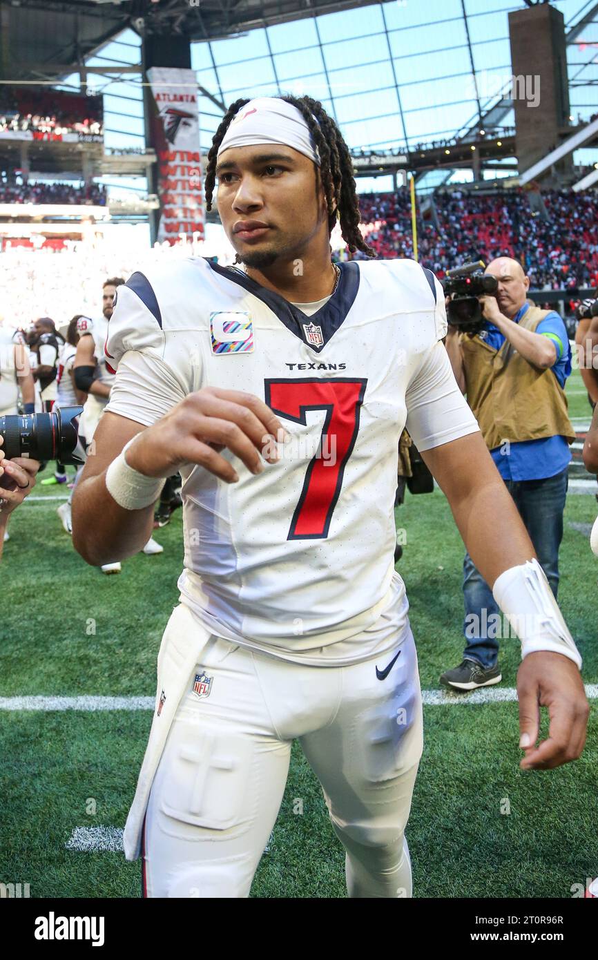 Atlanta, Georgia, USA. 8th Oct, 2023. Houston Texan quarterback C.J ...