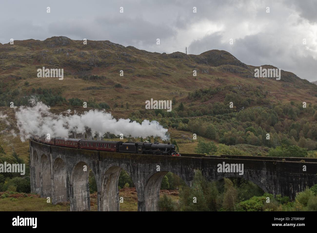The Jacobite Train, aka Hogwarts Express, travelling across the ...