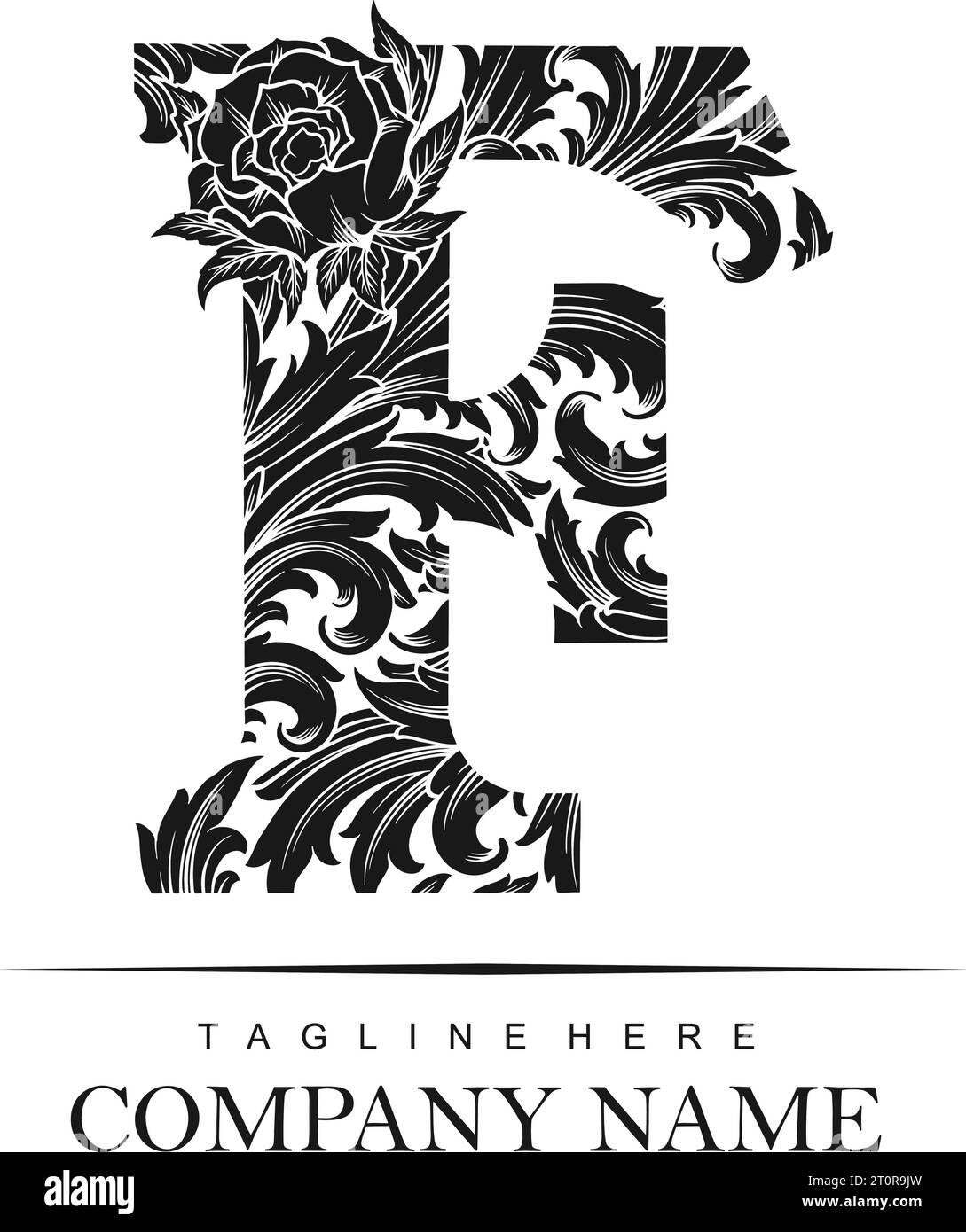 Letter with swirl designs Cut Out Stock Images & Pictures - Alamy