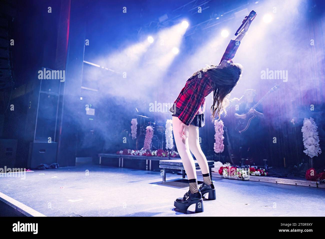 Manchester, UK. 08th October 2023. Lauren Mayberry lead singer of the ...