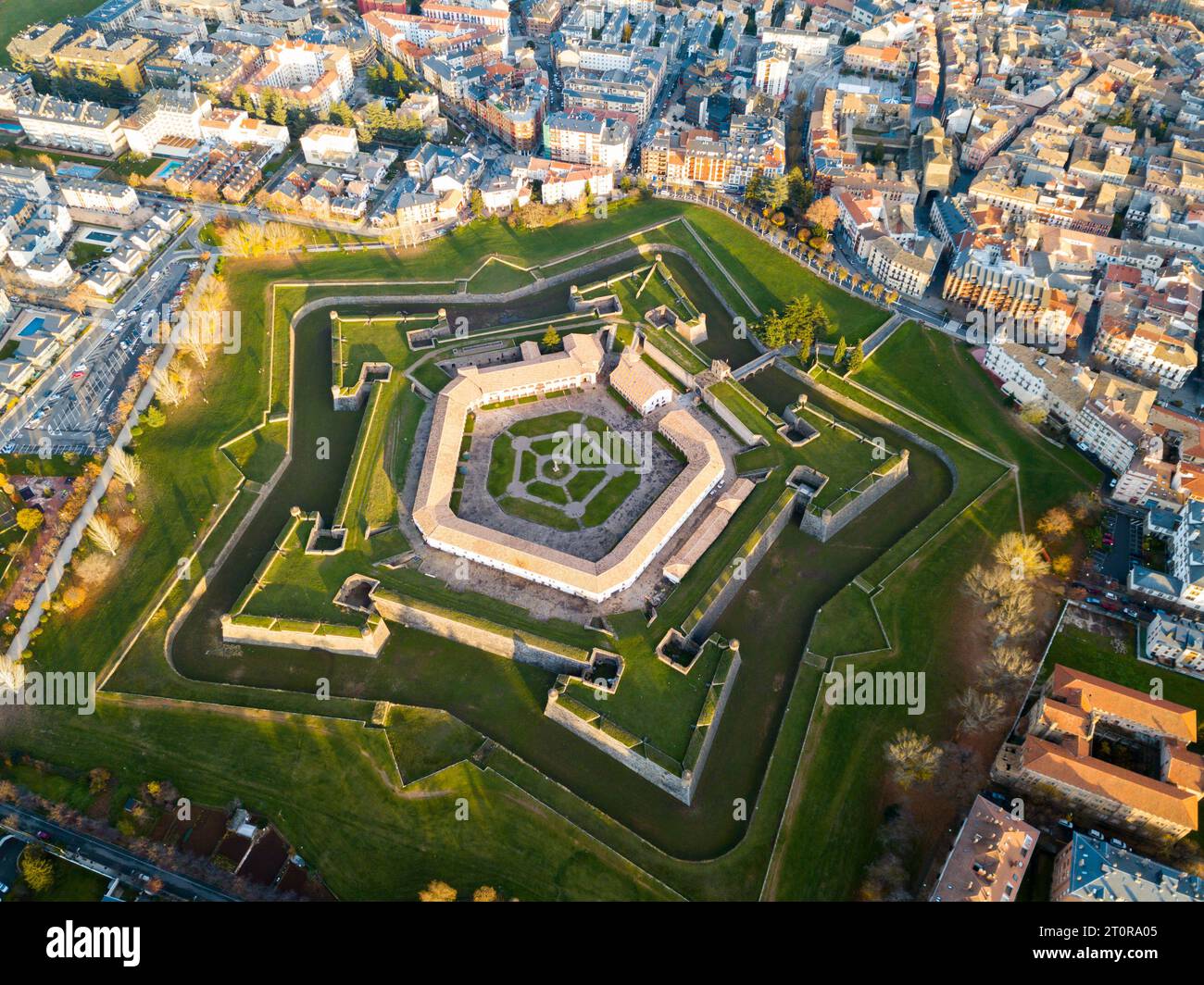 Aerial view of Citadel of Jaca, Spain Stock Photo - Alamy