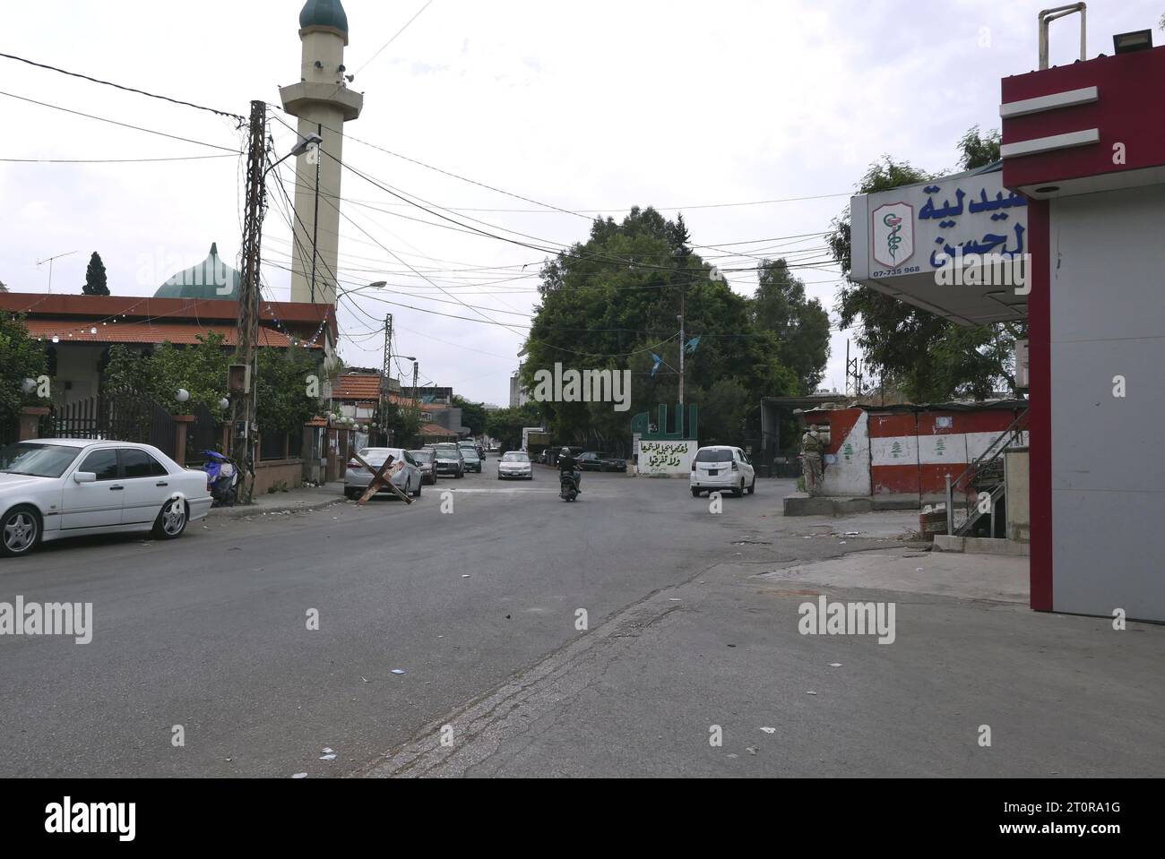 Saida, Lebanon. 08th Oct, 2023. An entrance of Ain Al Helwe Palestinian ...