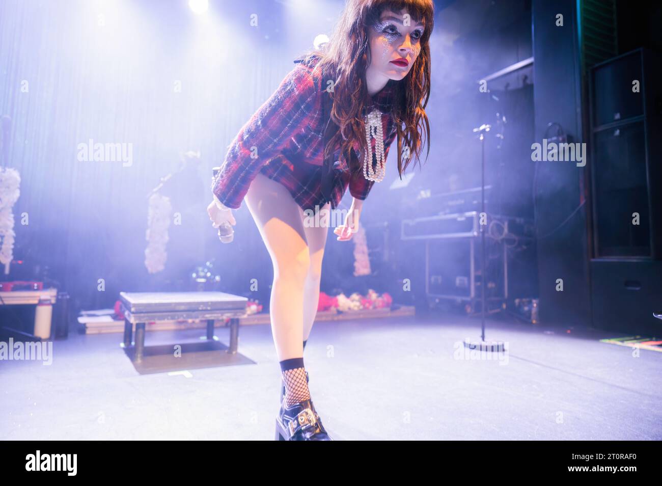 Manchester, UK. 08th October 2023. Lauren Mayberry lead singer of the ...