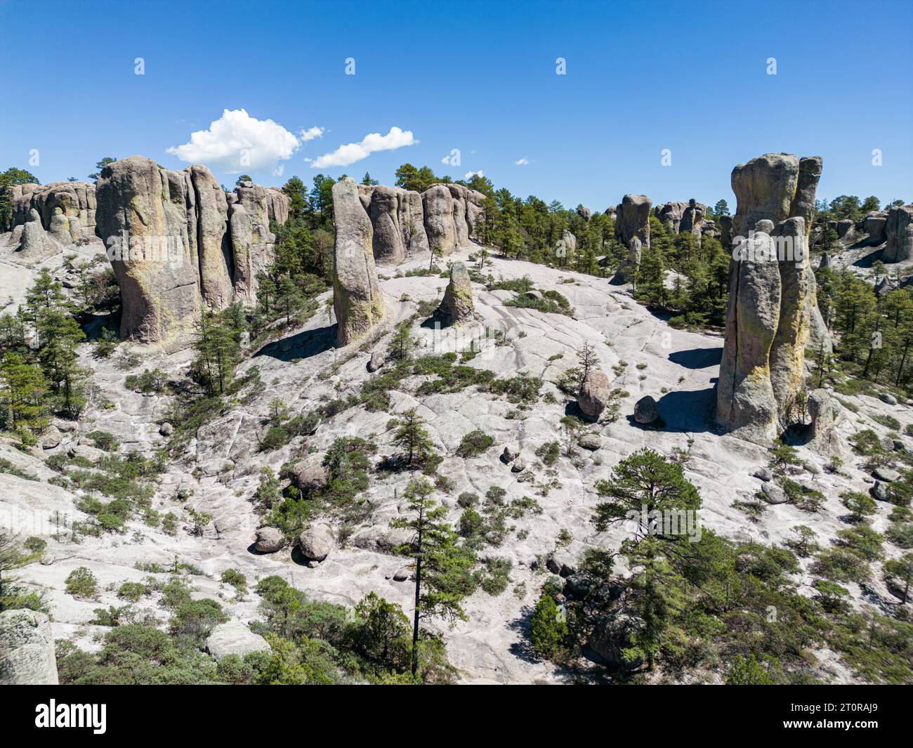 A drone captures the mystical Valle de los Monjes near Creel, Chihuahua ...