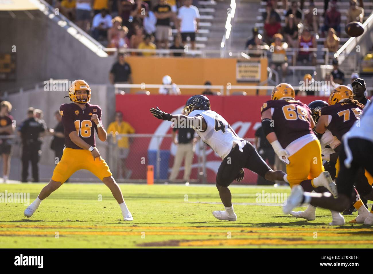 Arizona State Sun Devils quarterback Trenton Bourguet (16) throws the ...
