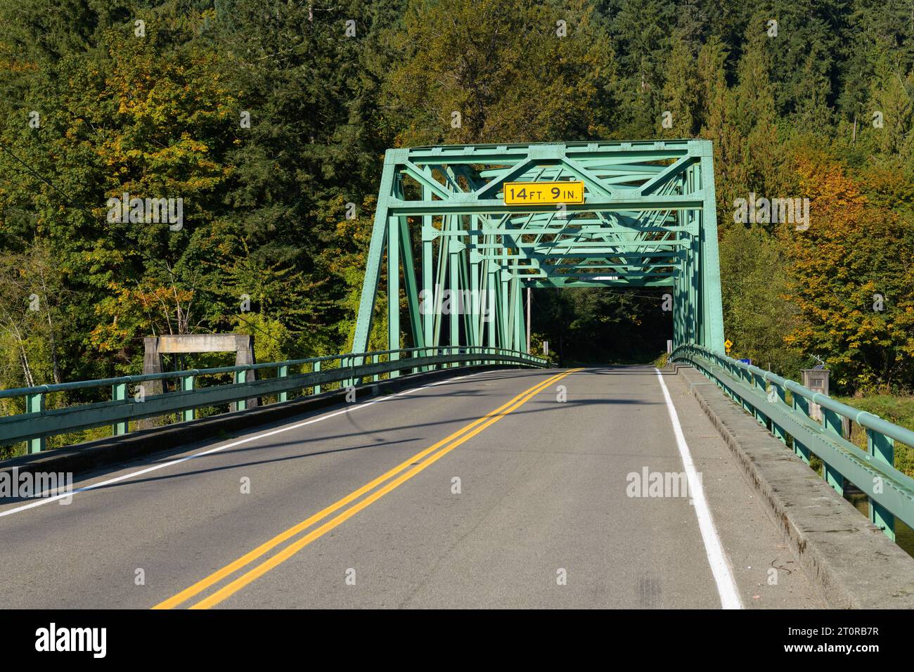 Stossel Bridge in Carnation crossing the Snoqualmie River built 1951 a ...