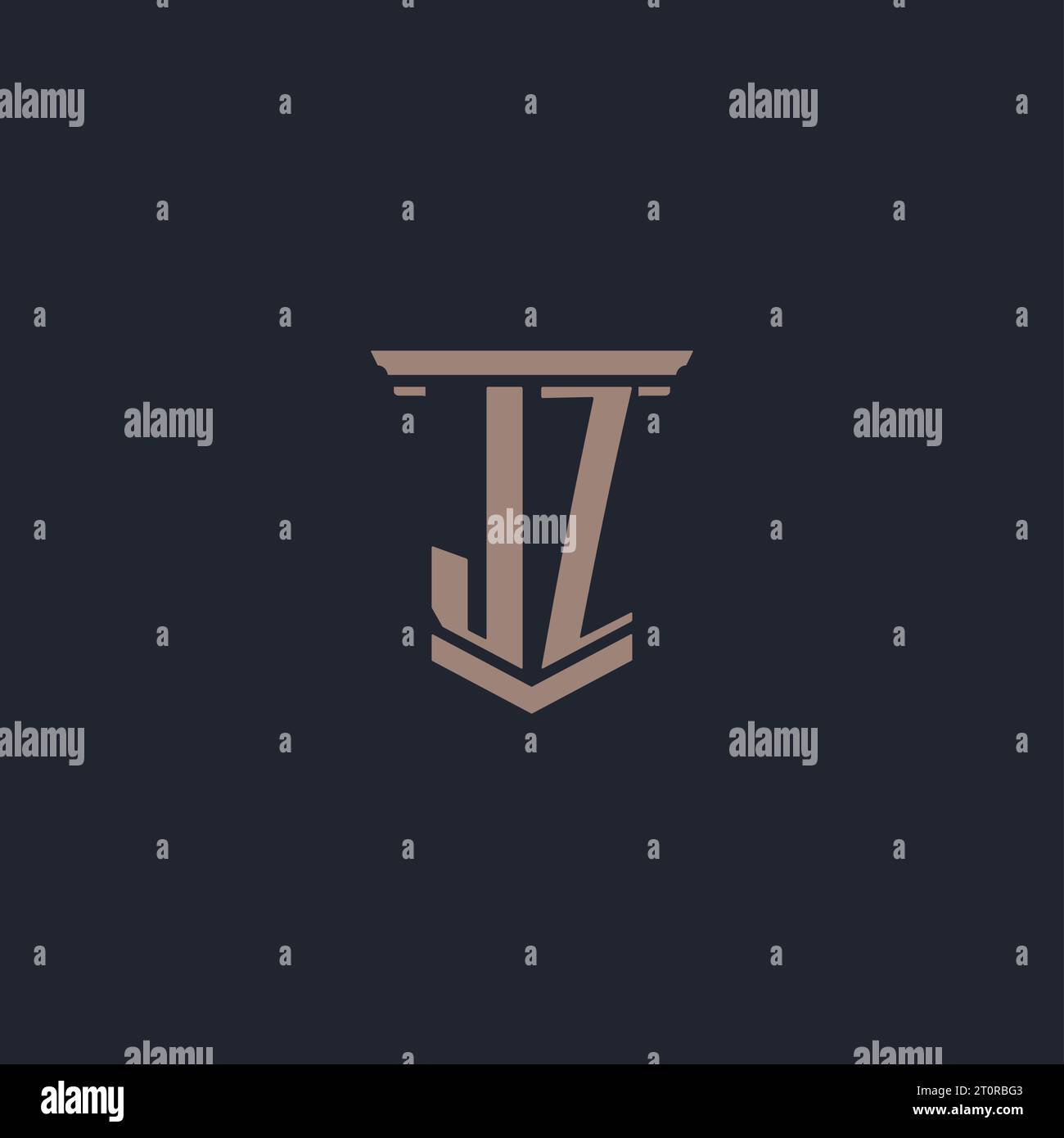 JZ initial monogram logo with pillar style design Stock Vector Image & Art - Alamy
