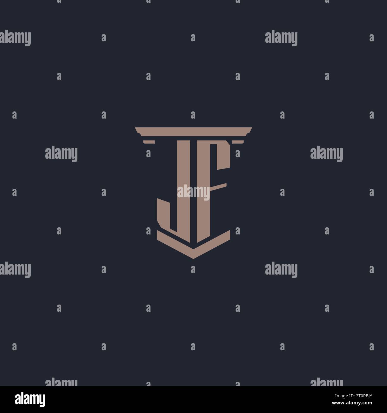 JF initial monogram logo with pillar style design Stock Vector Image & Art - Alamy