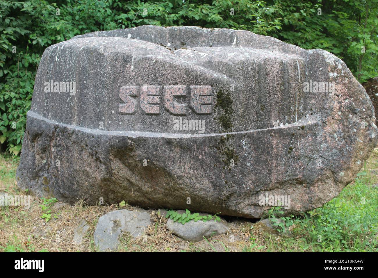 Sece stone in Sece, Latvia Stock Photo - Alamy