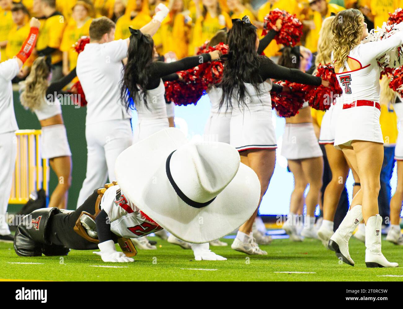 October 7 2023: Texas Tech Red Raiders mascot celebrating a touchdown ...