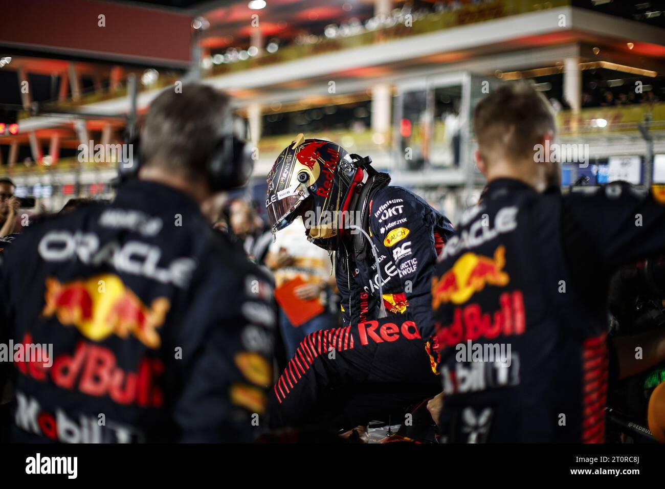 VERSTAPPEN Max (ned), Red Bull Racing RB19, portrait during the 2023 Formula 1 Qatar Grand Prix ...