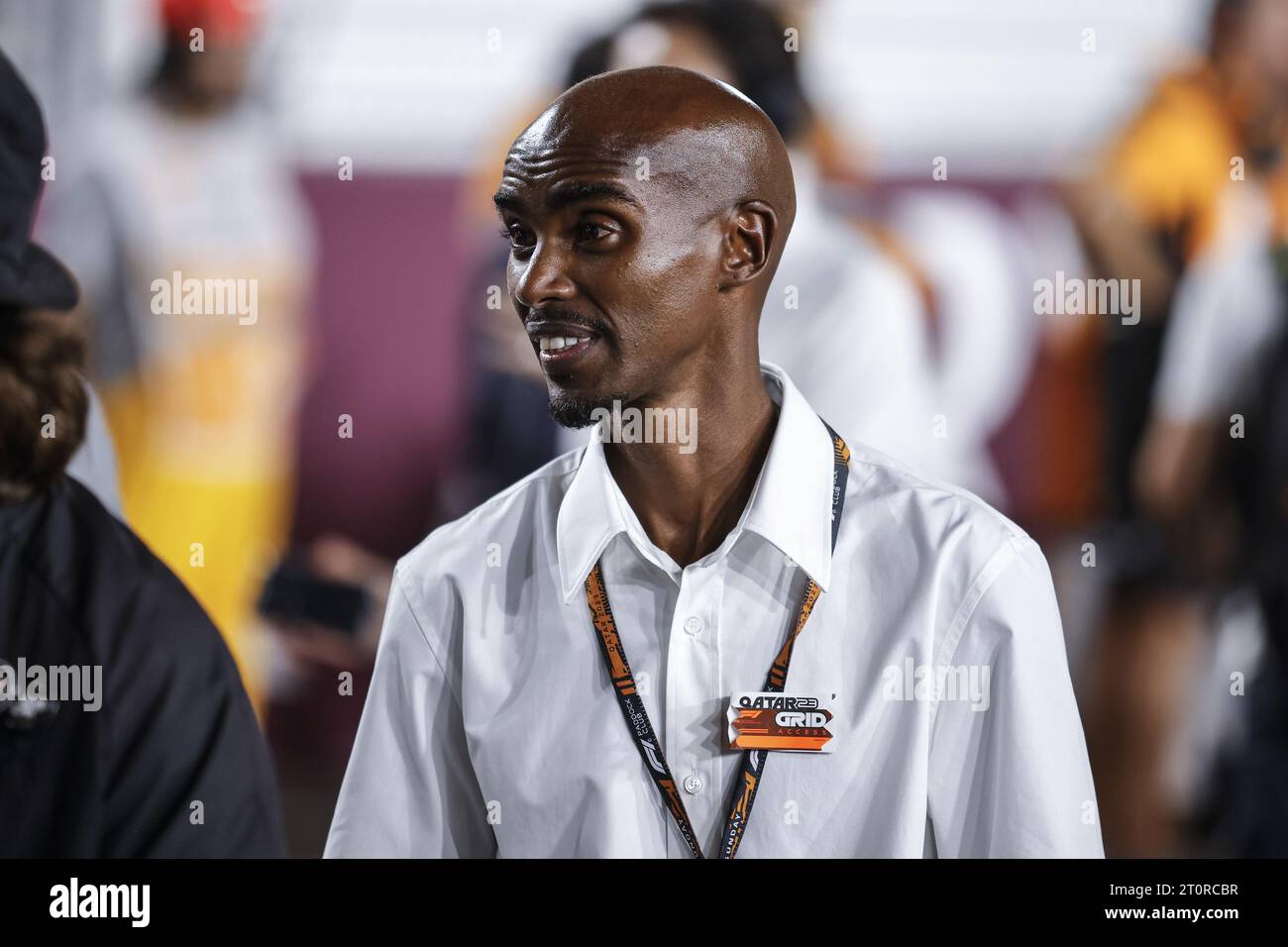 Mo Farah, long distance runner portrait during the 2023 Formula 1 Qatar ...