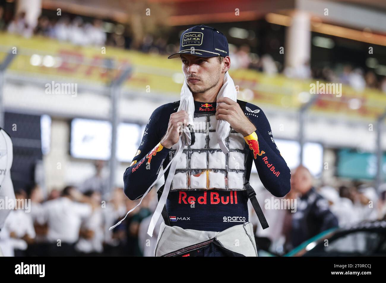 VERSTAPPEN Max (ned), Red Bull Racing RB19, portrait during the 2023 Formula 1 Qatar Grand Prix ...