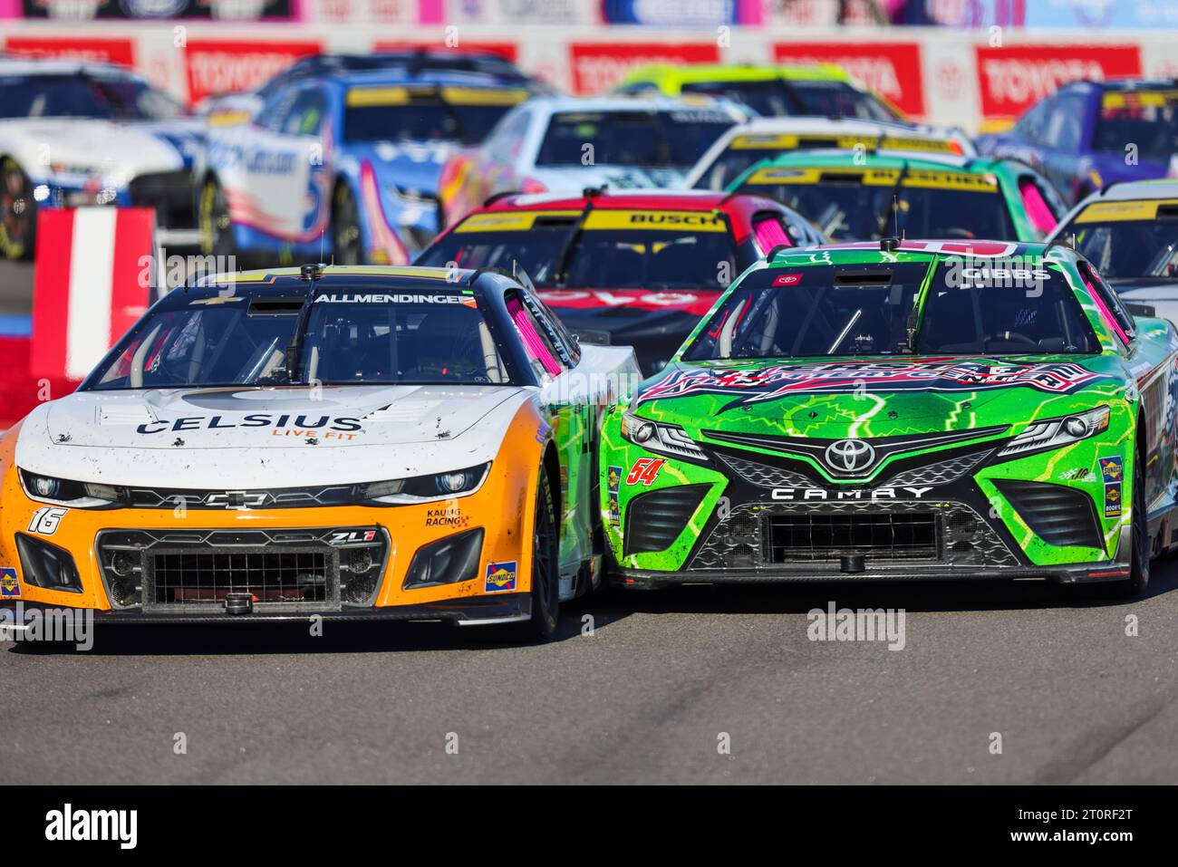 CONCORD, NC - OCTOBER 08: AJ Allmendinger, driver of the #16 Celsius ...