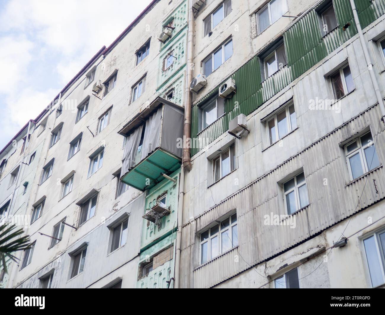 One balcony in the whole house. Unauthorized add-on. Asian architecture ...
