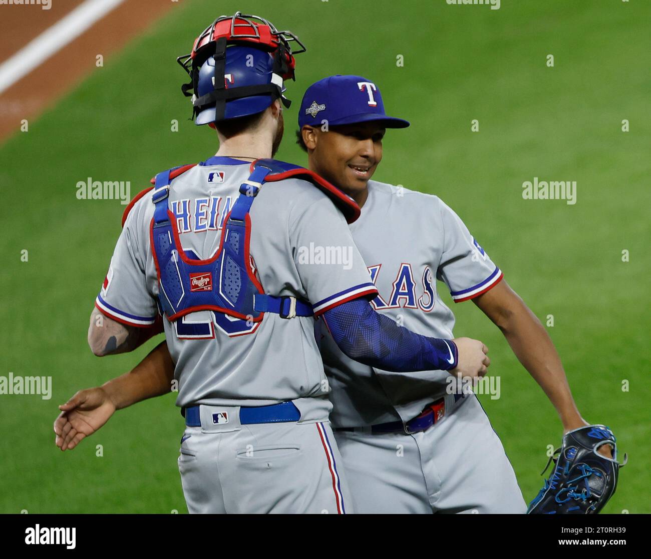 Baltimore, United States. 08th Oct, 2023. Texas Rangers relief pitcher ...