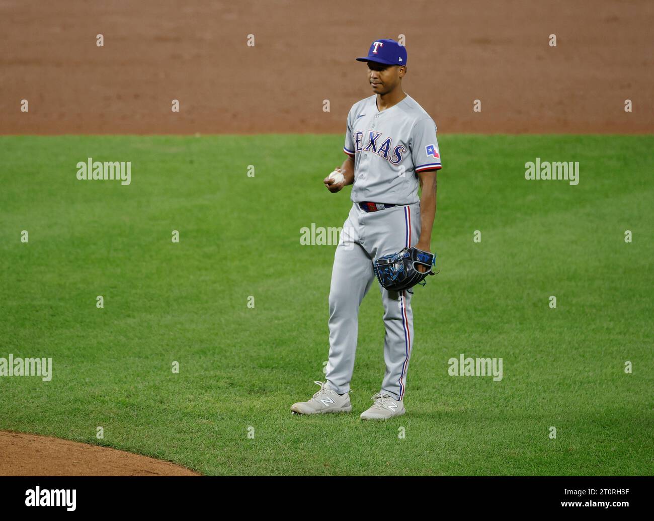 Baltimore, United States. 08th Oct, 2023. Texas Rangers relief pitcher ...