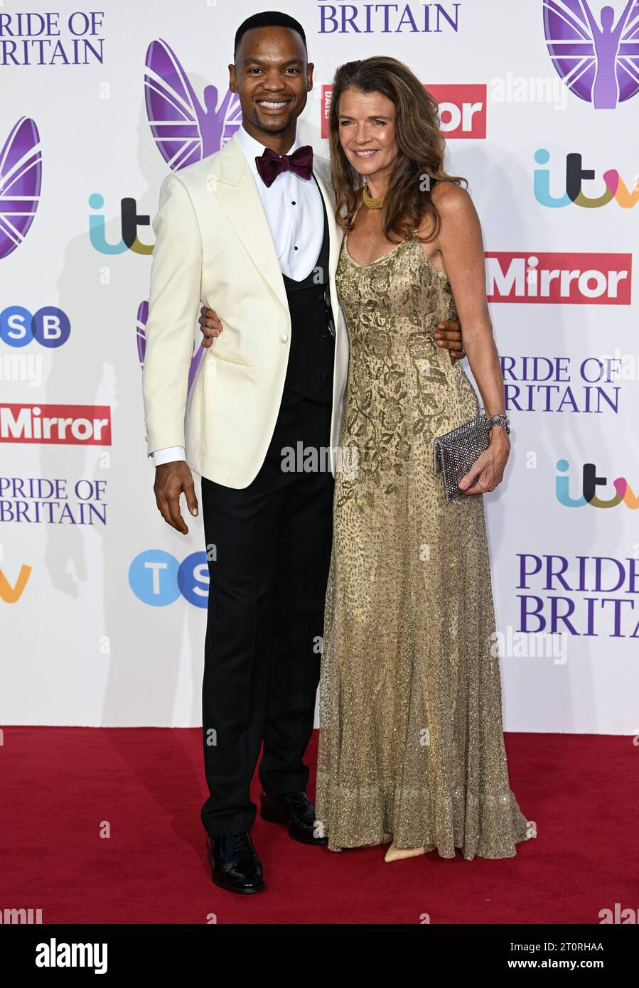 London, UK. October 8th, 2023. Johannes Radebe and Annabel Croft ...