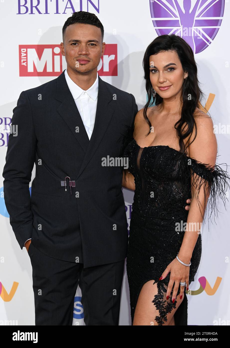 London, UK. October 8th, 2023. Jermaine Jenas and Ellie Penfold ...