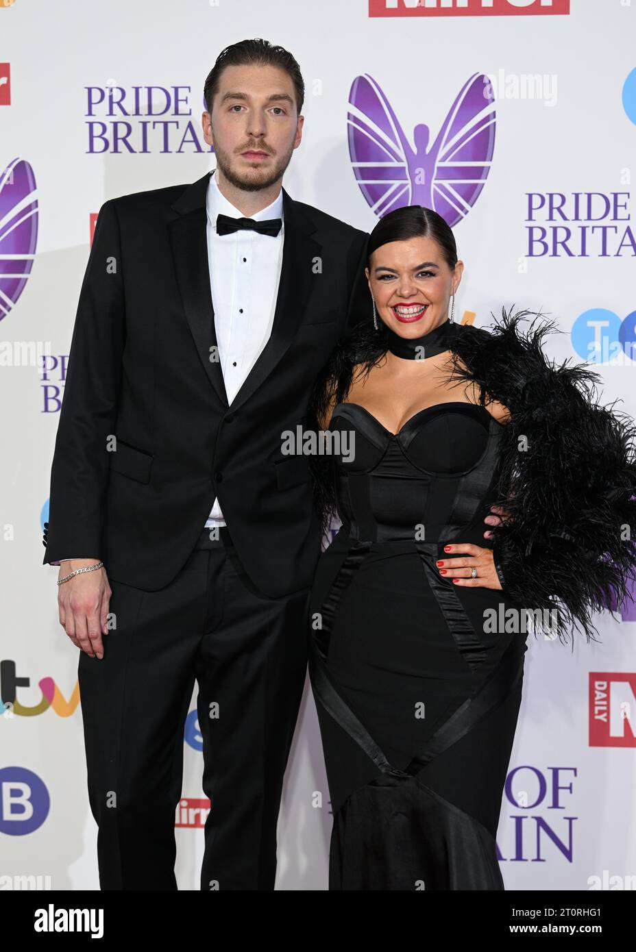 London, UK. October 8th, 2023. Mark Hoyle and Roxanne Hoyle of Lad Baby ...