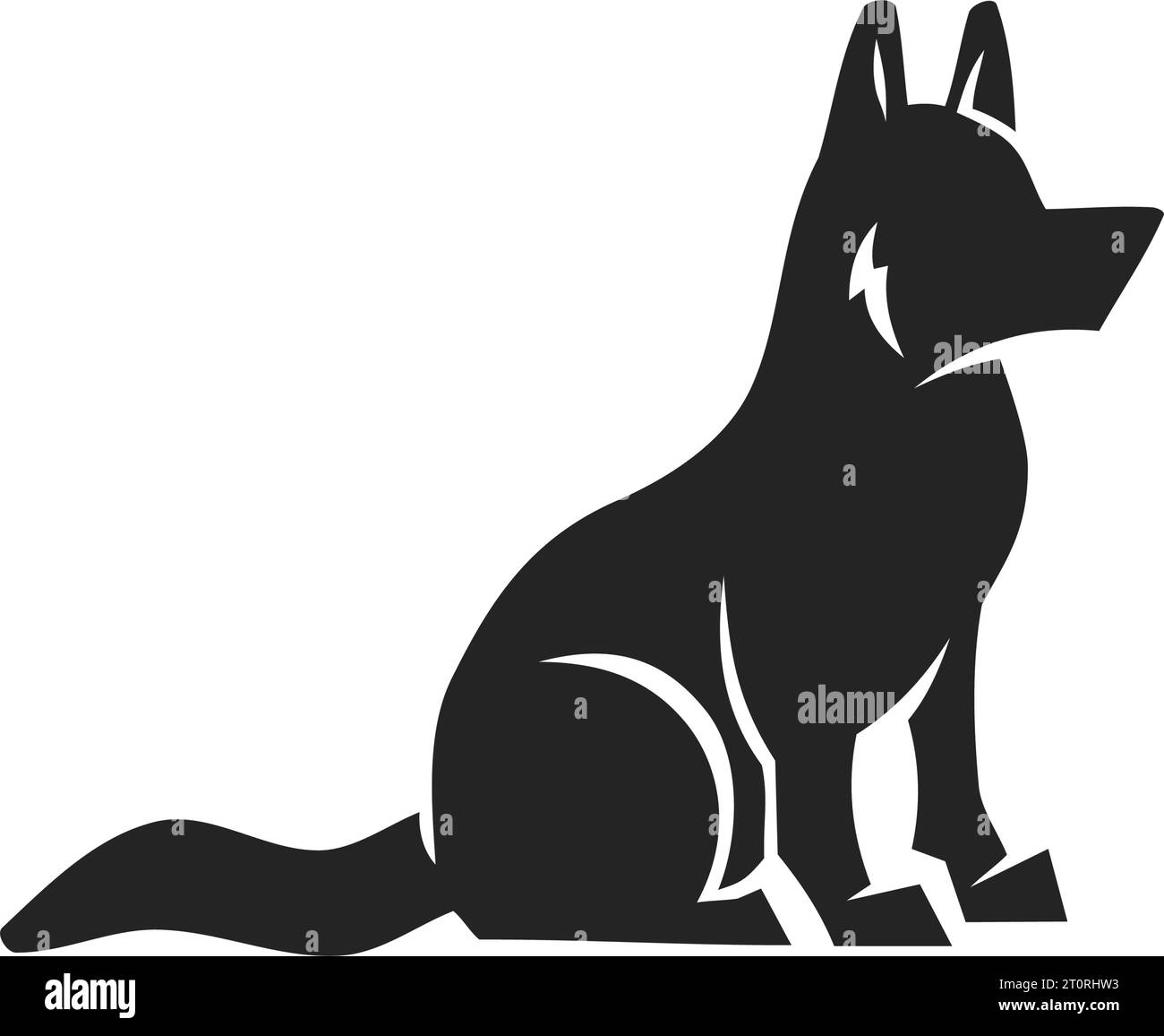 german shepherd template Isolated. Brand Identity. Icon Abstract Vector ...
