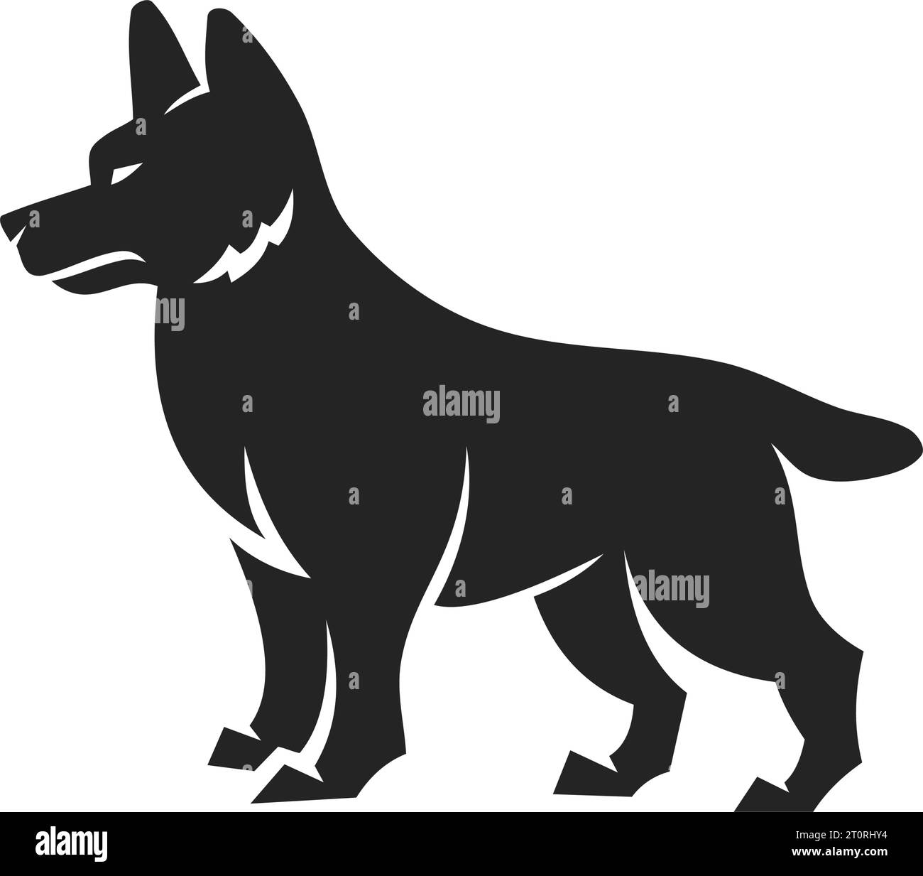german shepherd template Isolated. Brand Identity. Icon Abstract Vector ...